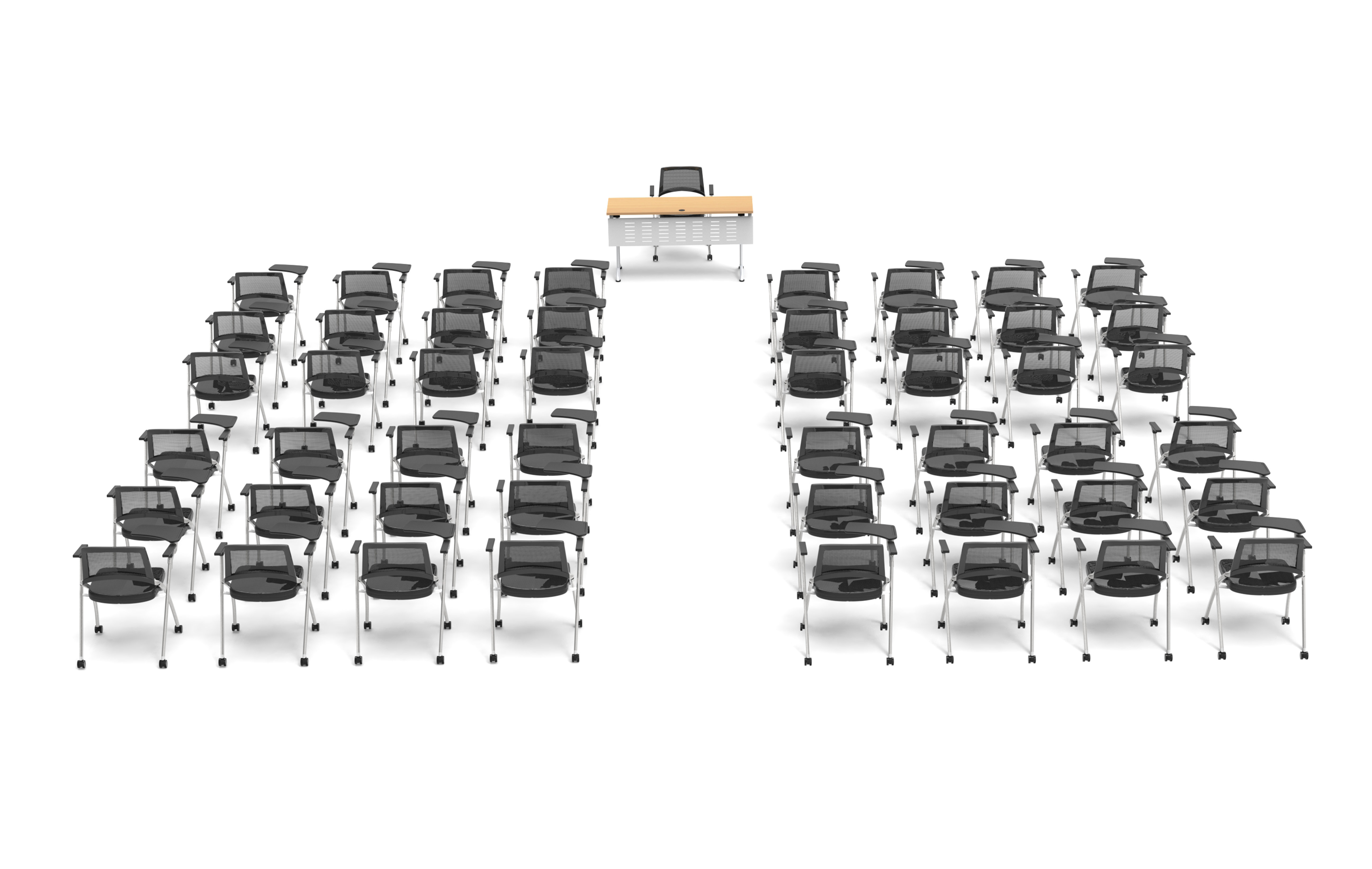 Team Tables Classroom Training Table and Chair Set with Modesty Panel ...