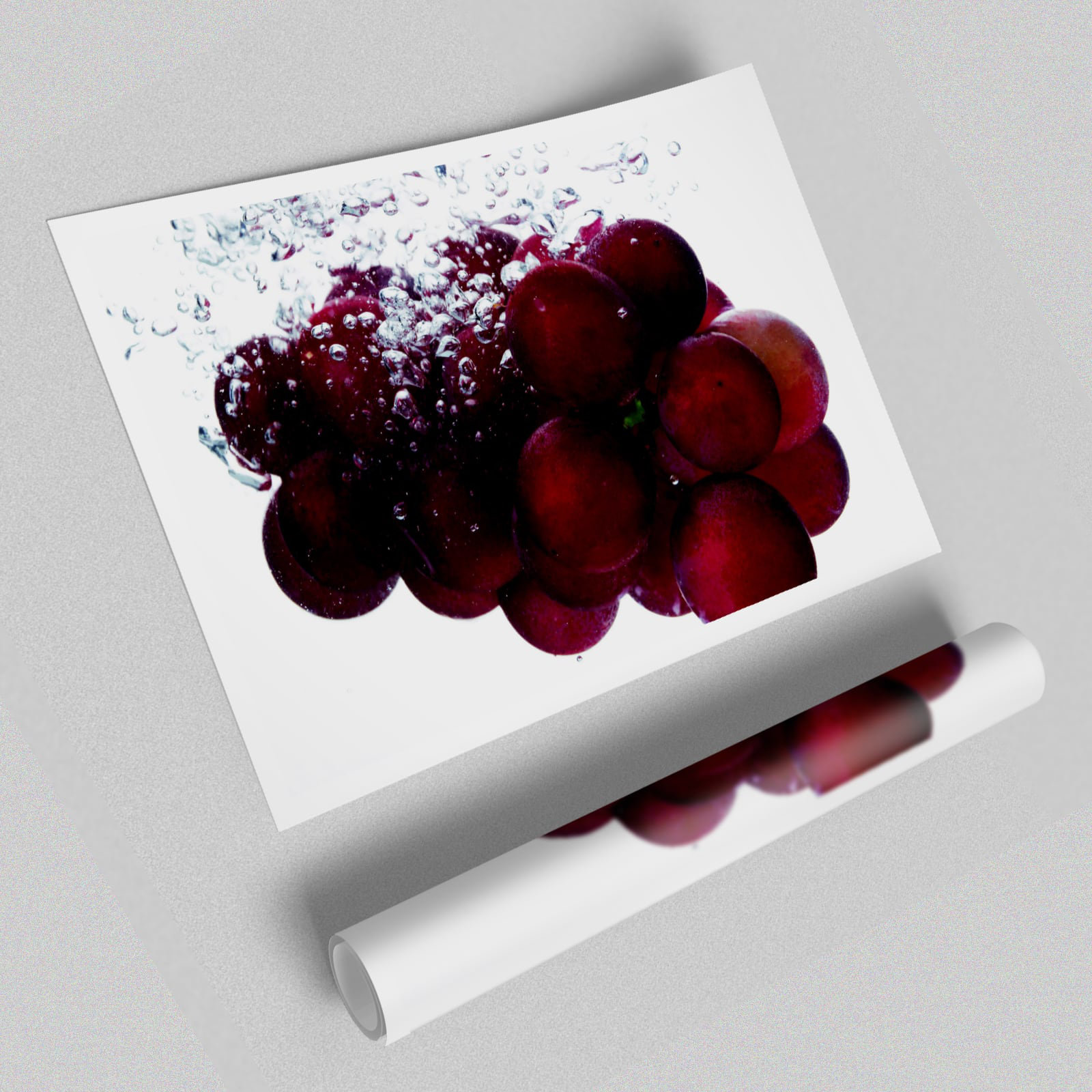 East Urban Home Water Splash Grapes - Graphic Art Print on Paper ...