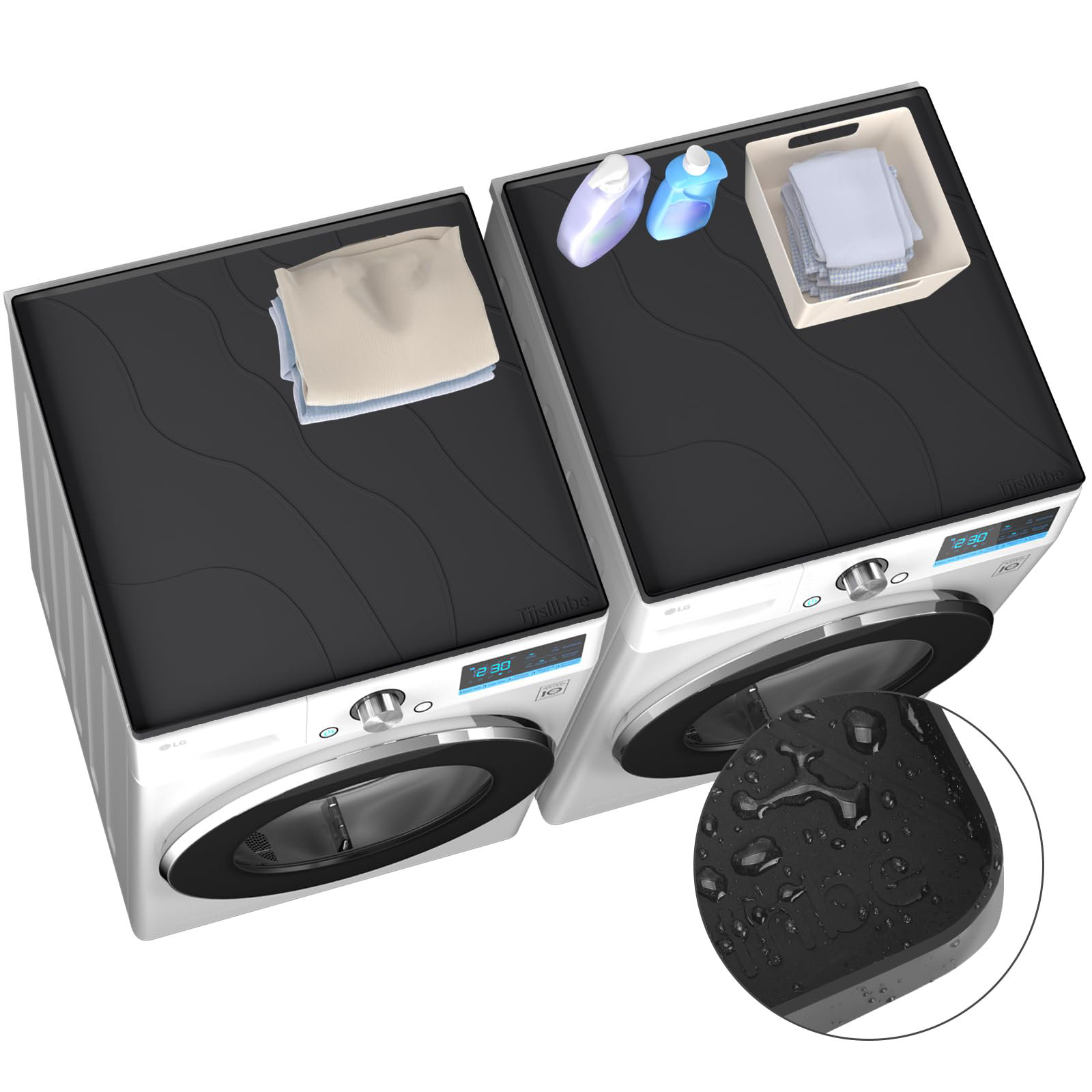 chuangyanUS 27'' X 27''Washer And Dryer Countertop Silicone Mats, 2 PCS ...