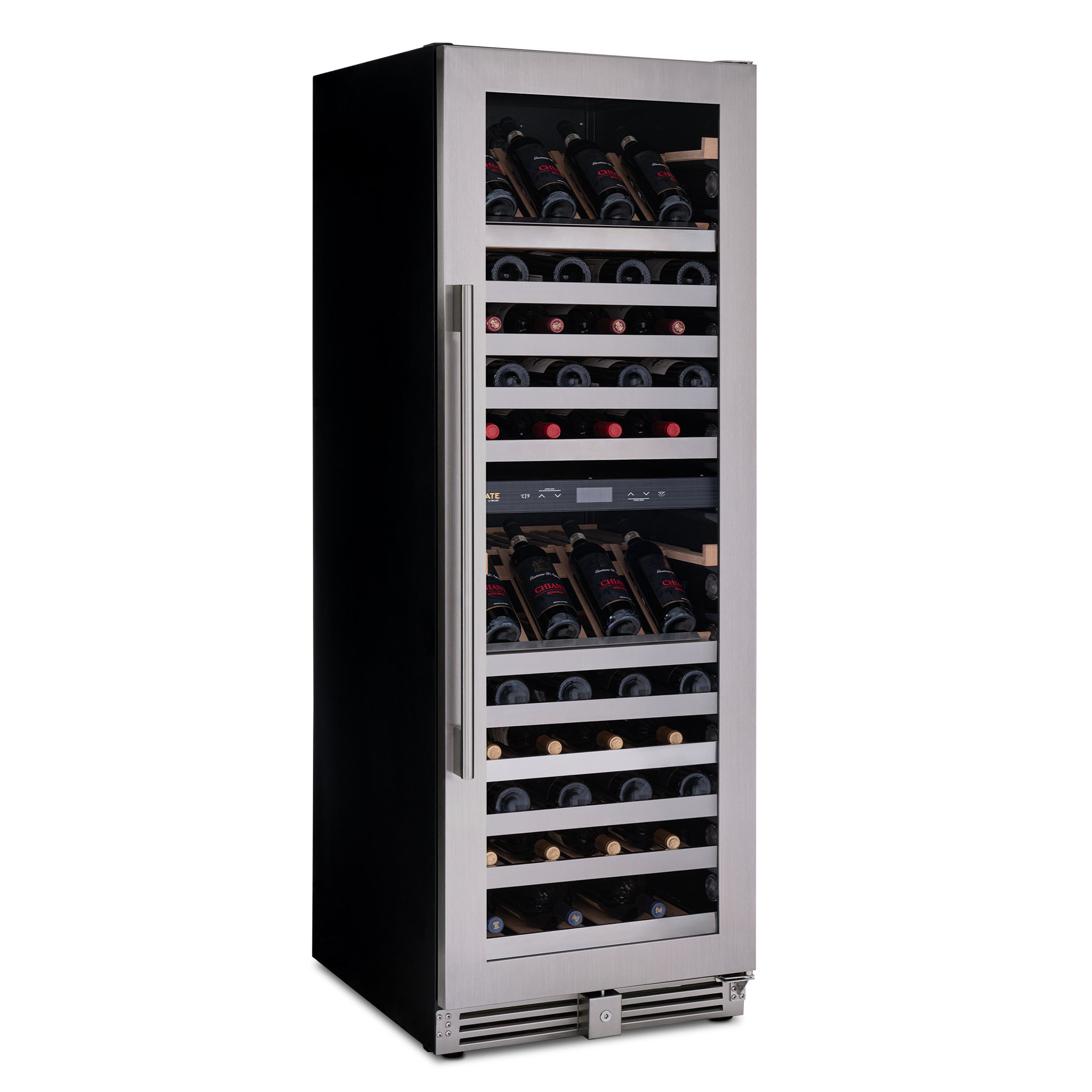 Newair Estate Series 24" 160 Bottle Wine Fridge, Dual Zone Premium ...