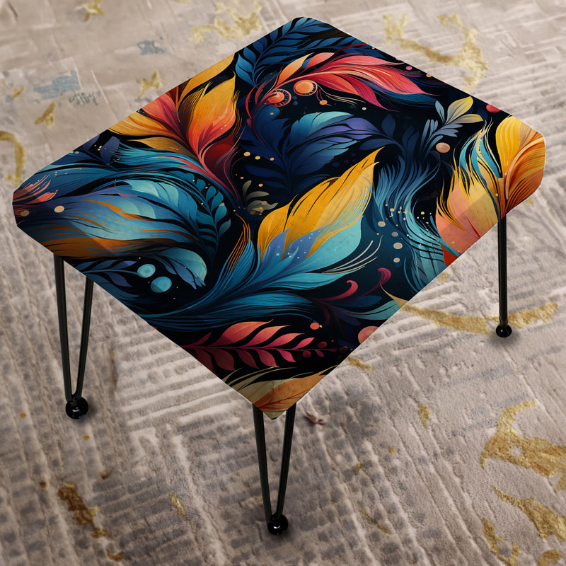 Design Art Artistic Gypsy Boho Pattern - Boho Rectangle Ottoman | Wayfair