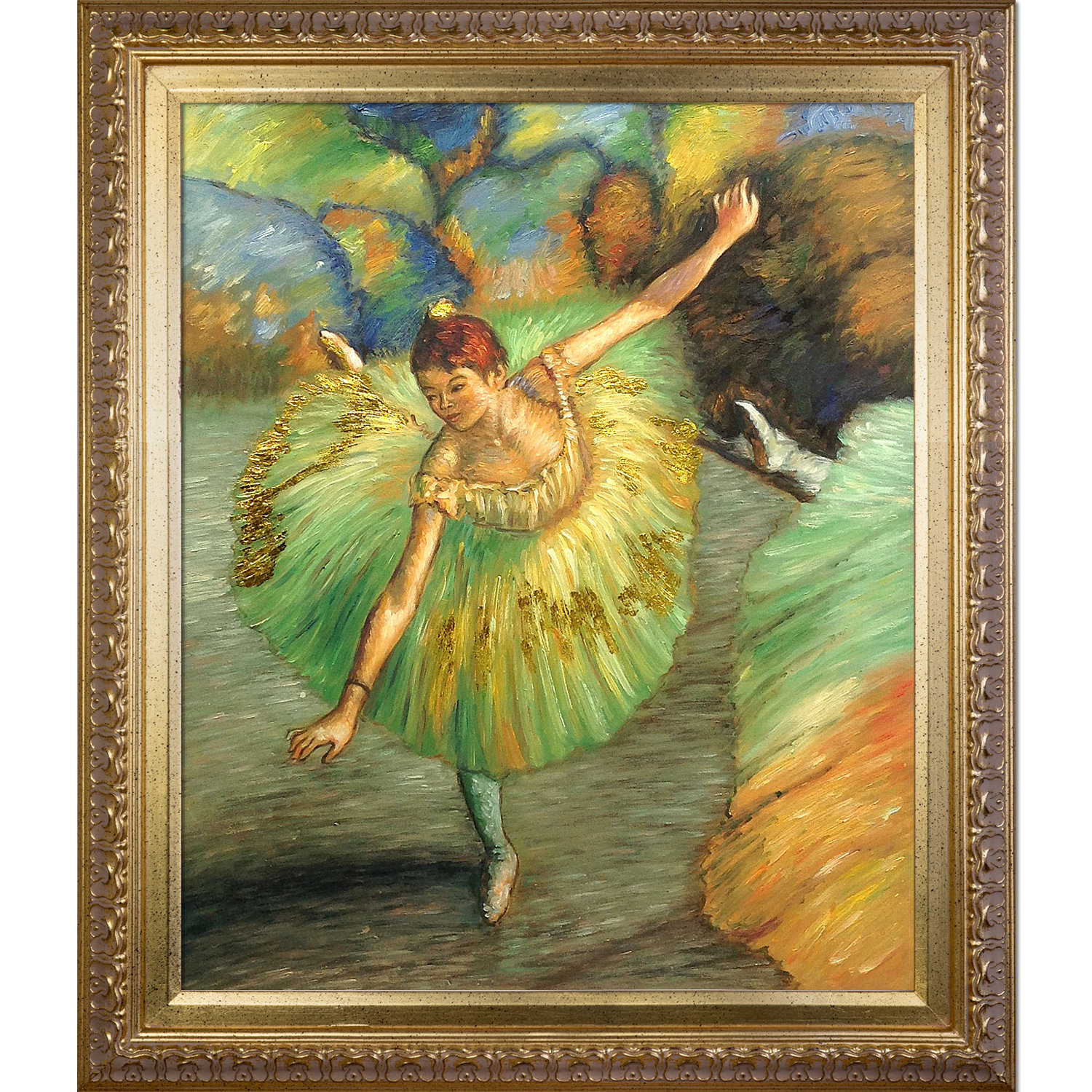 Tori Home Luxury Line 'Dancer Tilting' by Edgar Degas - Picture Frame ...