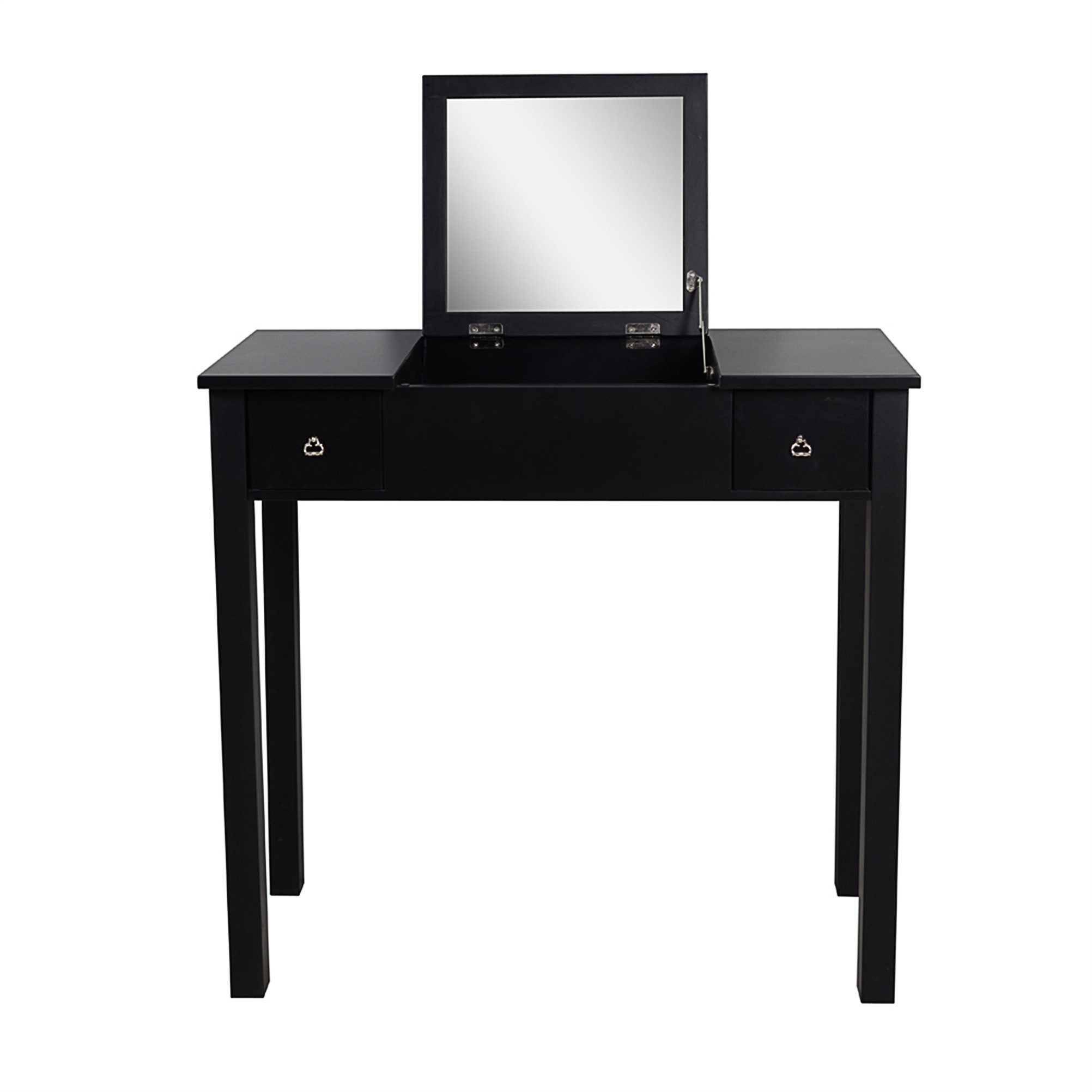 Ebern Designs Accent Vanity Table With Flip-Top Mirror And 2 Drawers ...