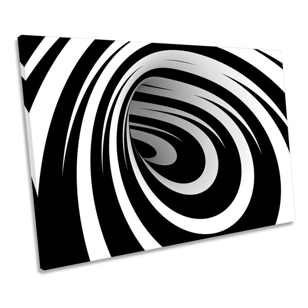 Metro Lane Magic Hole Mono Abstract - Wrapped Canvas Art Prints ...