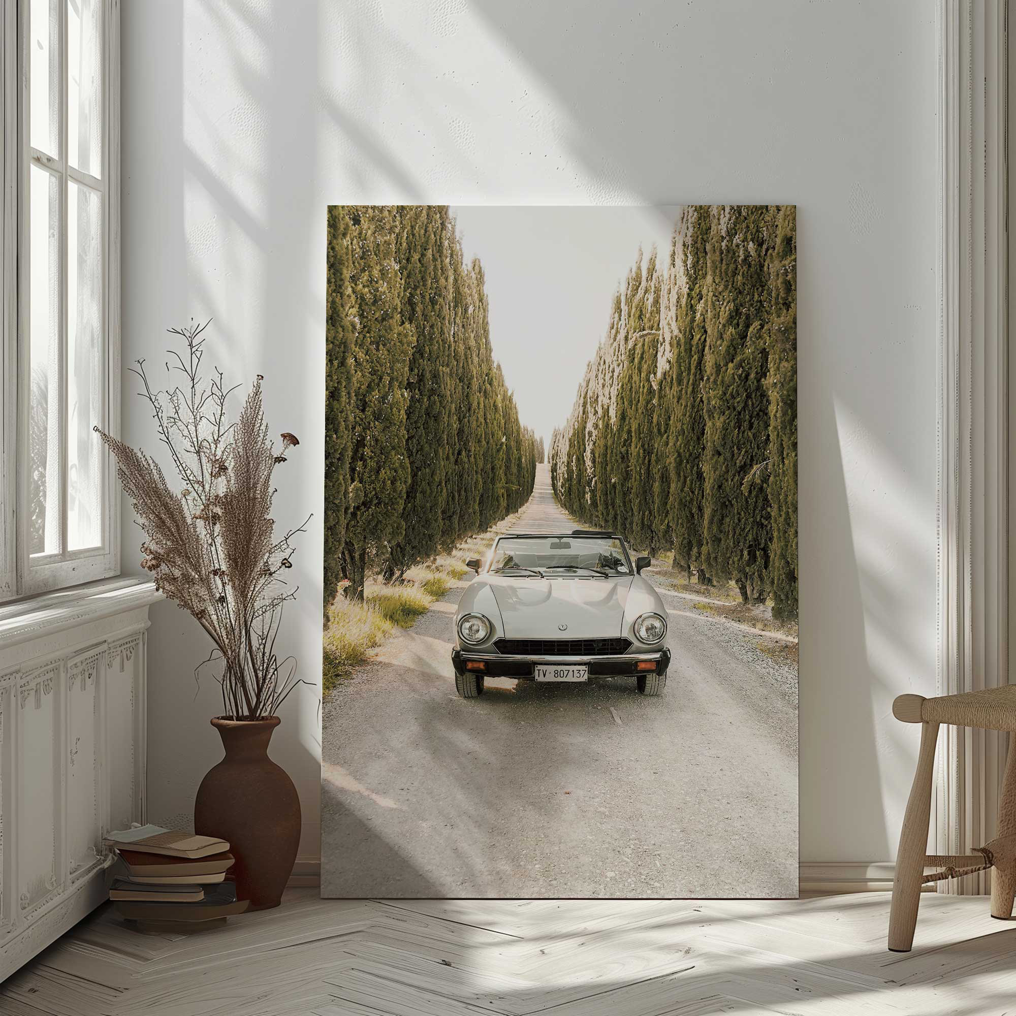 Ebern Designs Tuscan Road Trip Rolled Canvas Print | Wayfair