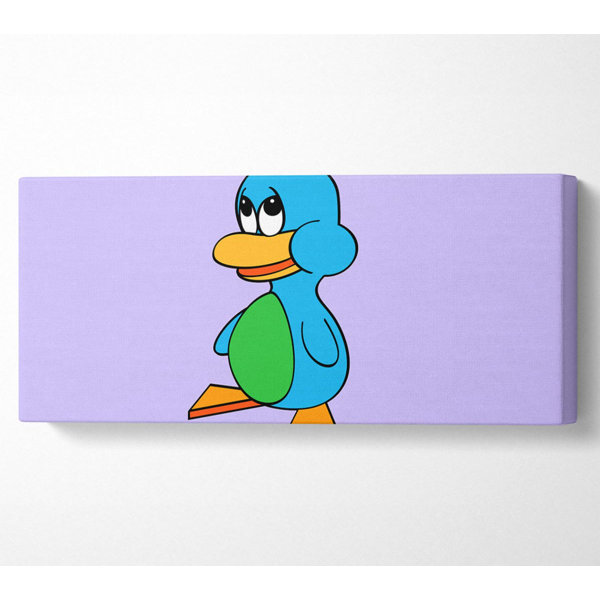 Zoomie Kids Sad Duck Lilac - Wrapped Canvas Print | Wayfair.co.uk