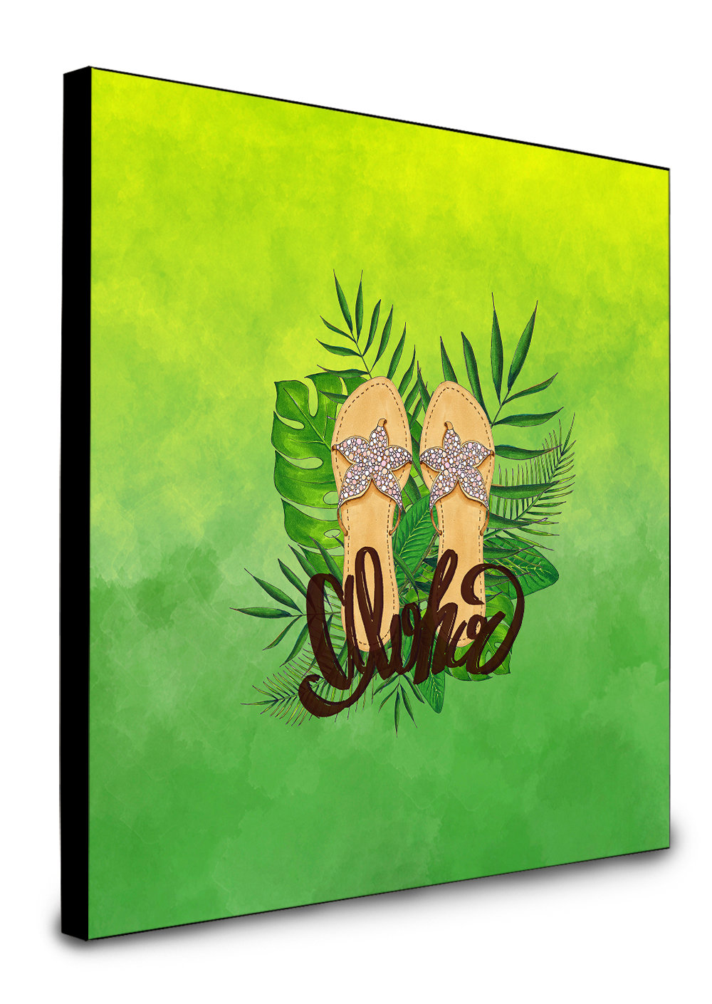 Harriet Bee Ballista Aloha Flip Flops Framed Art | Wayfair