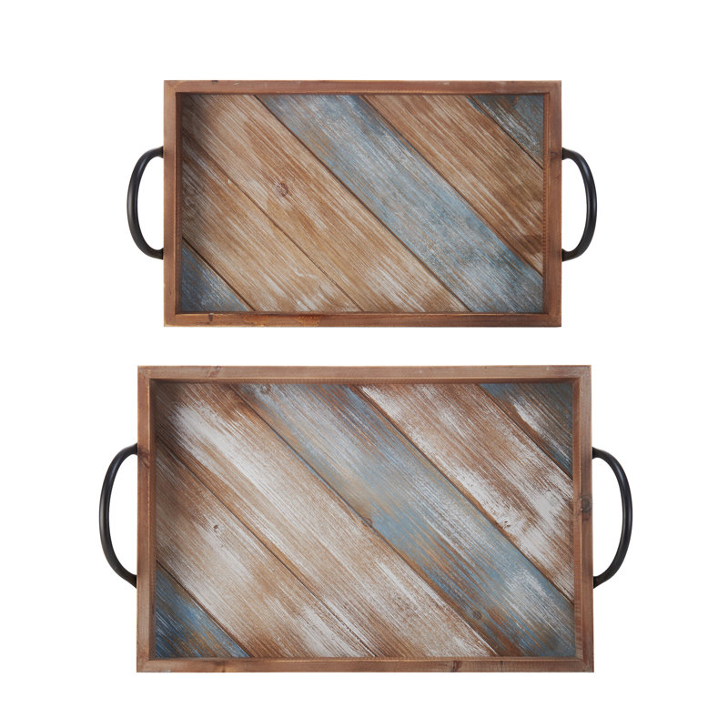 Elements Metal Tray - Set of 2 | Wayfair