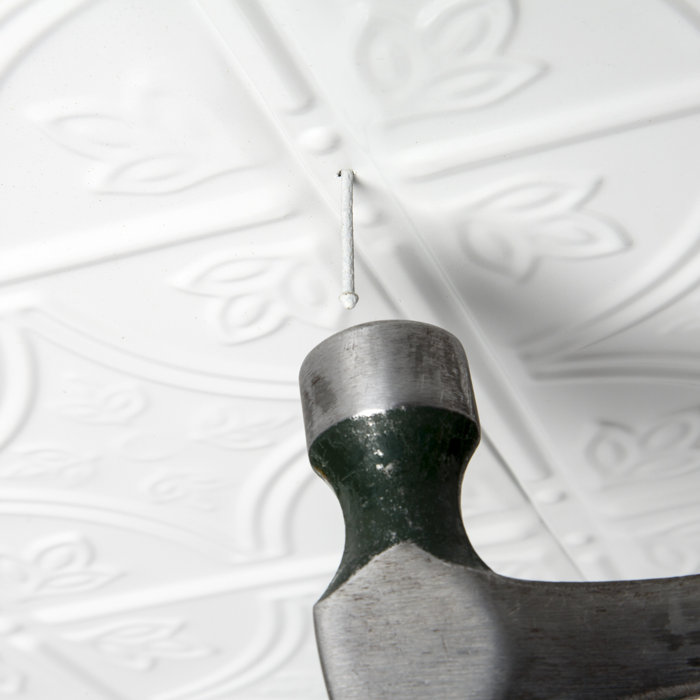 GreatLakesTin 1.2'' L x 0.13'' W Tin Nail Up Ceiling Tile | Wayfair