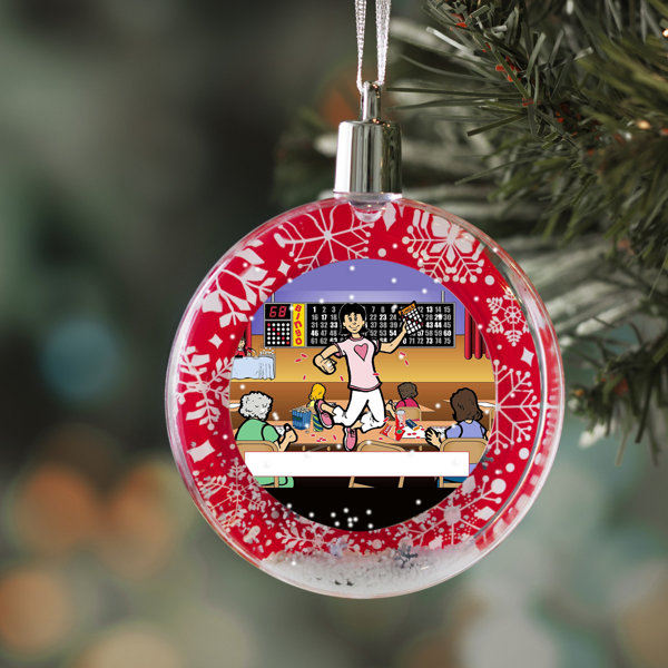 Printed Perfection Personalized Bingo Player- Female Christmas Snow ...