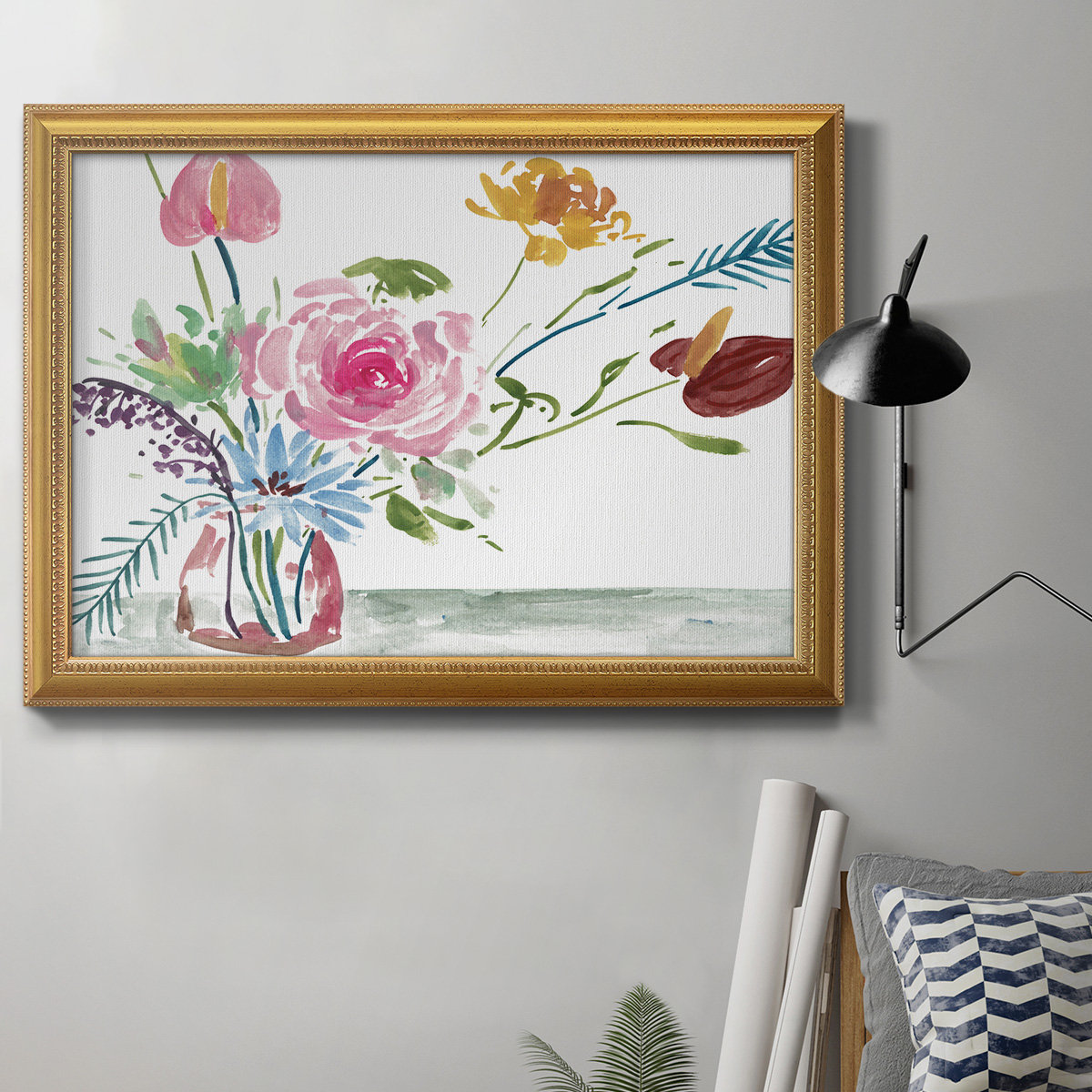 Red Barrel Studio Celebration Bouquet I - Picture Frame Print on Canvas ...