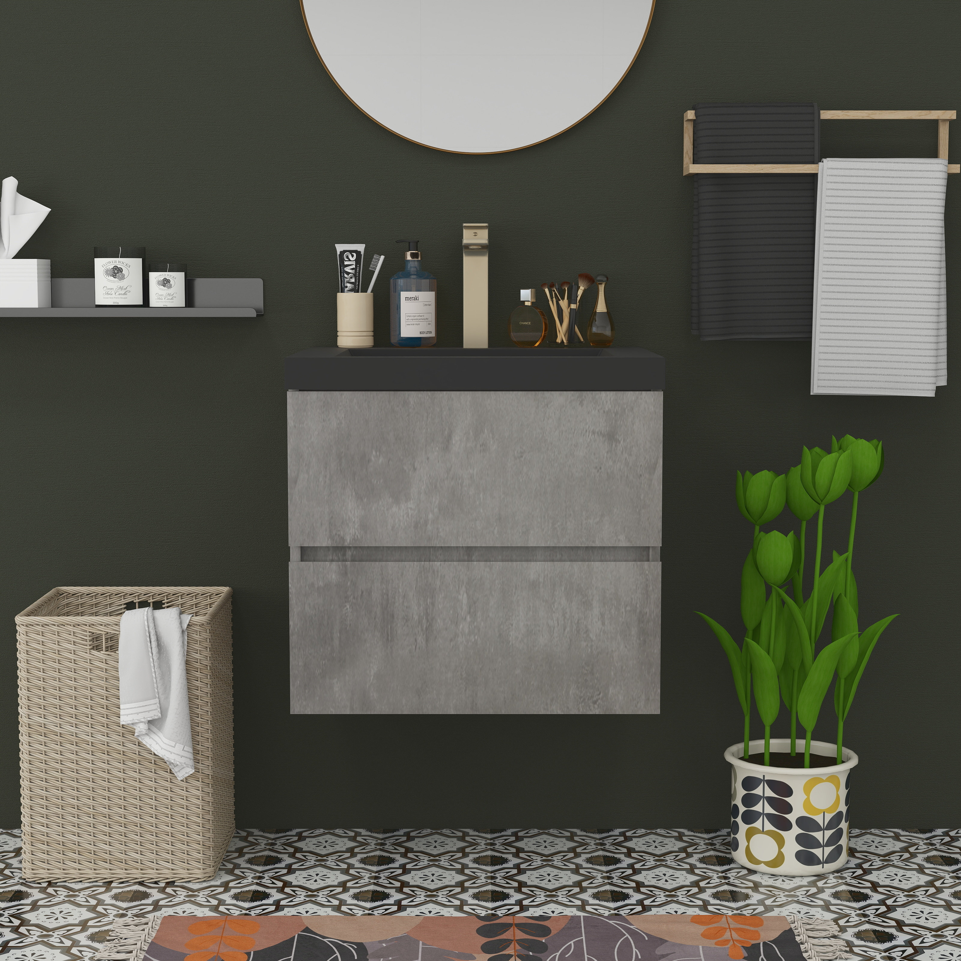 Hokku Designs Bathroom Vanity with Resin Basin - Wayfair Canada