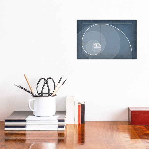 Latitude Run Fibonacci Sequence Spiral - Wrapped Canvas Graphic Art ...