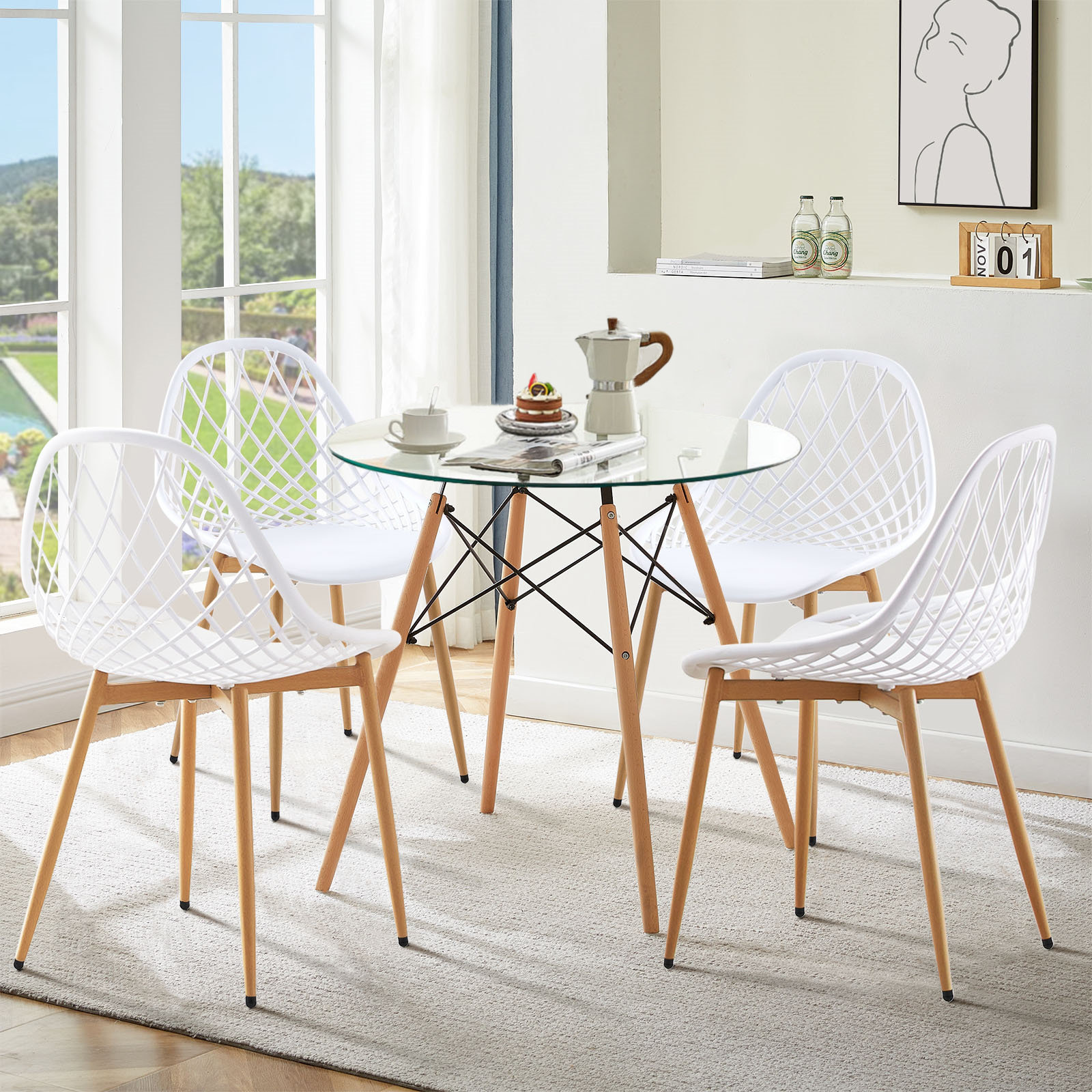 George Oliver Jeidi Round 31.5'' Dining Set | Wayfair
