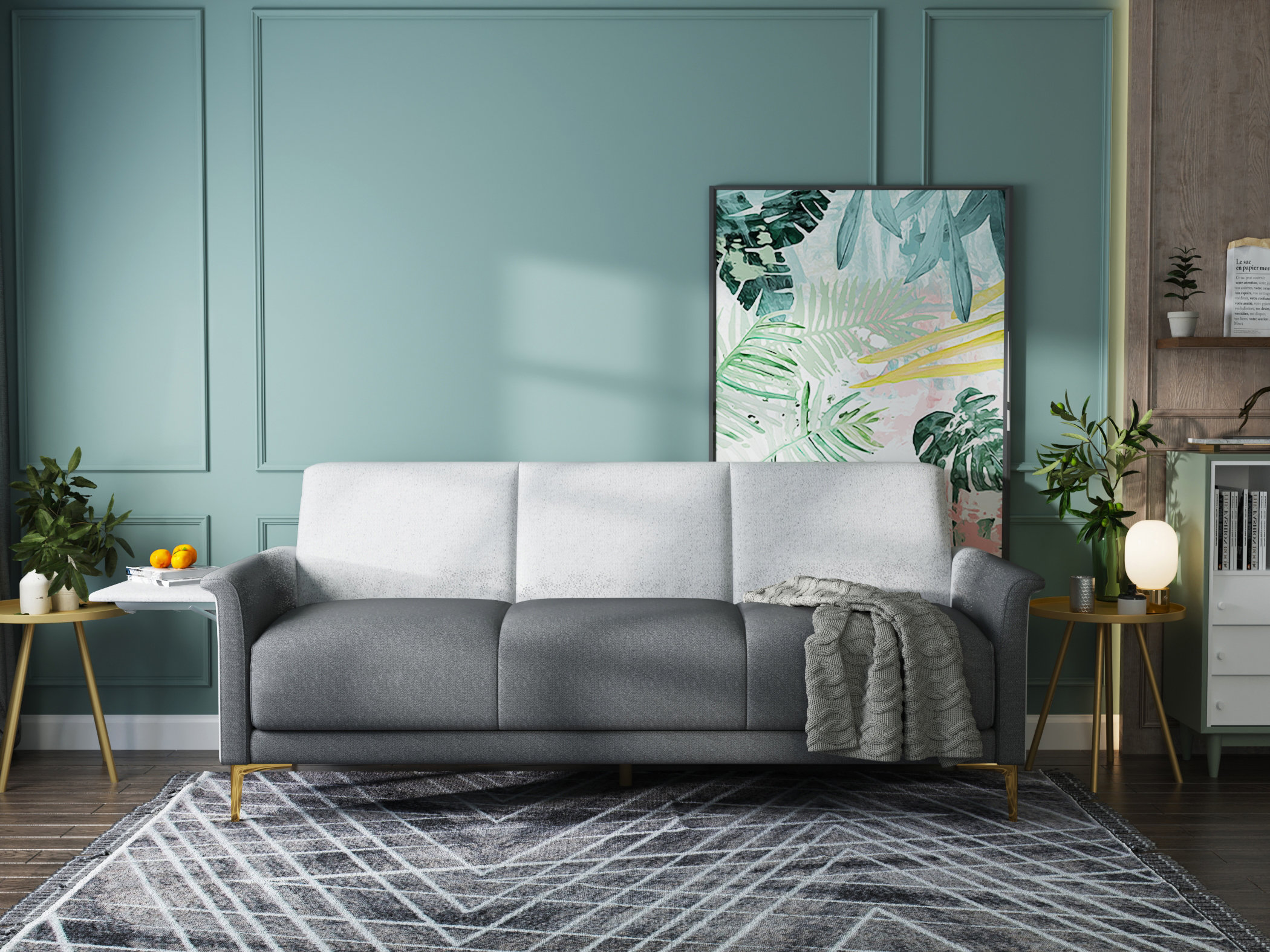 Mercer41 Haillie 80" Upholstered Flared Arm Sofa - Wayfair Canada