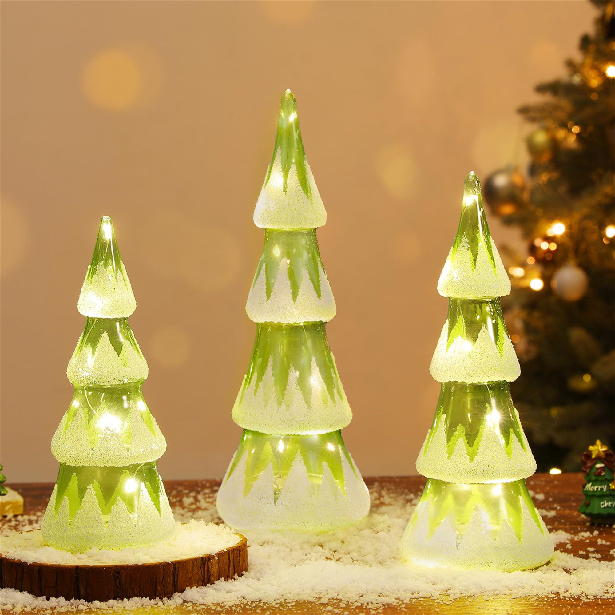 The Holiday Aisle® LED Glass Christmas Tree Tabletop | Wayfair