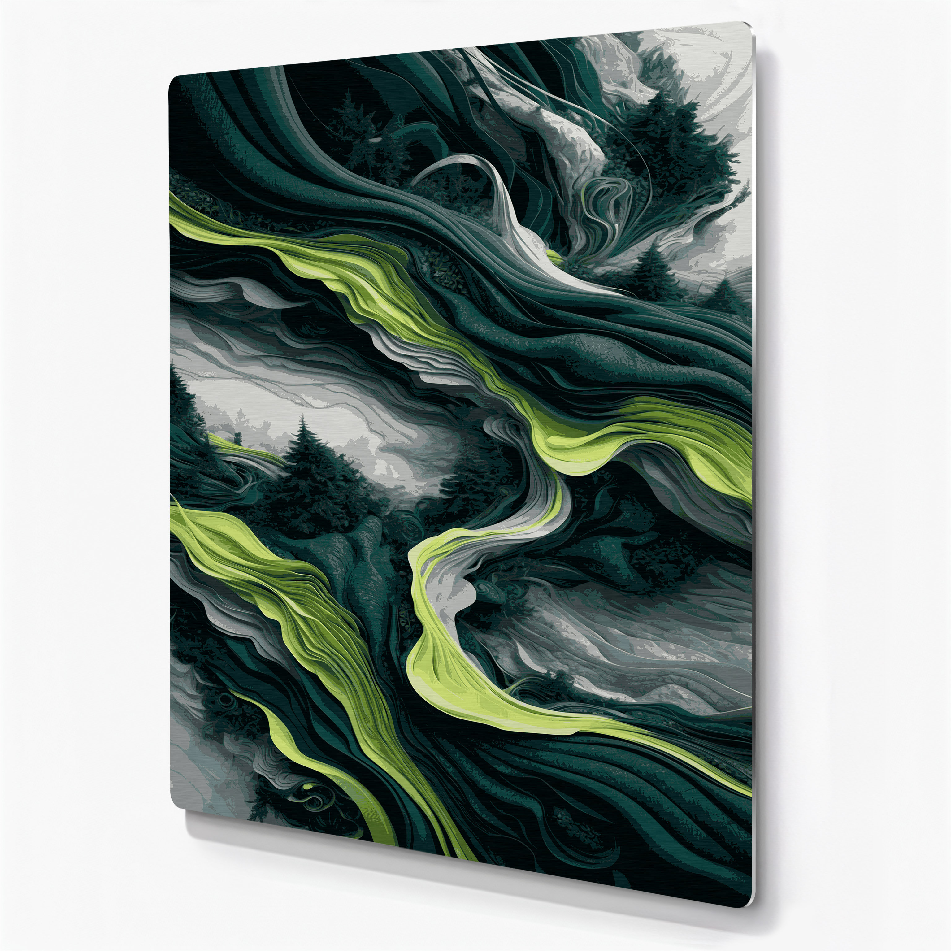 Latitude Run® Abstract Landscape 56 Blue Metal Wall Art | Wayfair