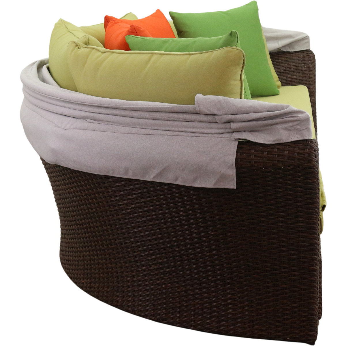 Brayden Studio® Linton Modern Outdoor Expandable Oval Daybed | Wayfair