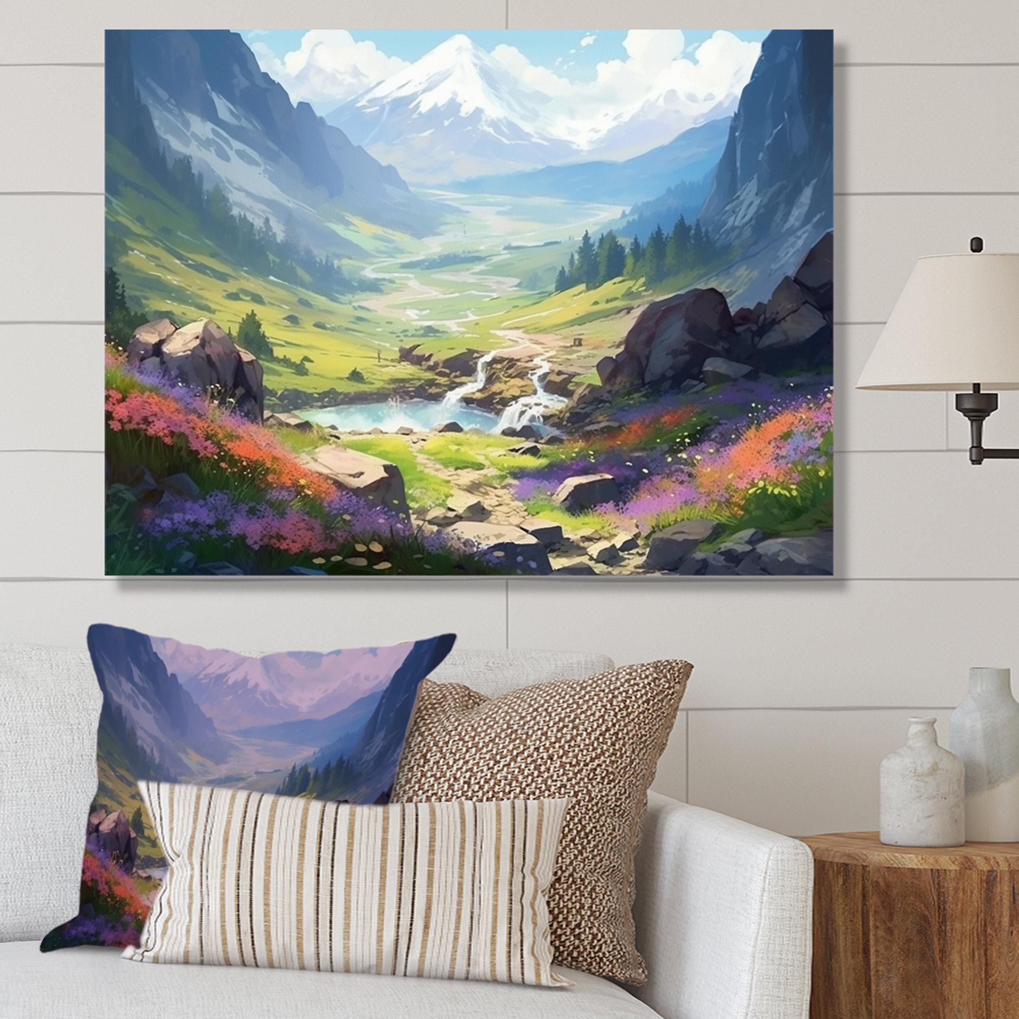 Millwood Pines Beautiful Bright Alpine Mountains - Cottage Landscape ...
