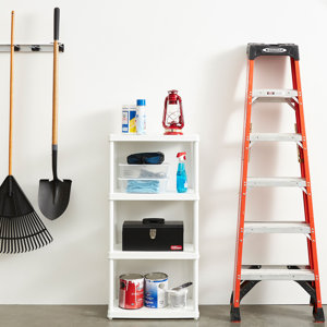 Gracious Living Storage Gracious Living 4 Shelf Fixed Height Solid ...