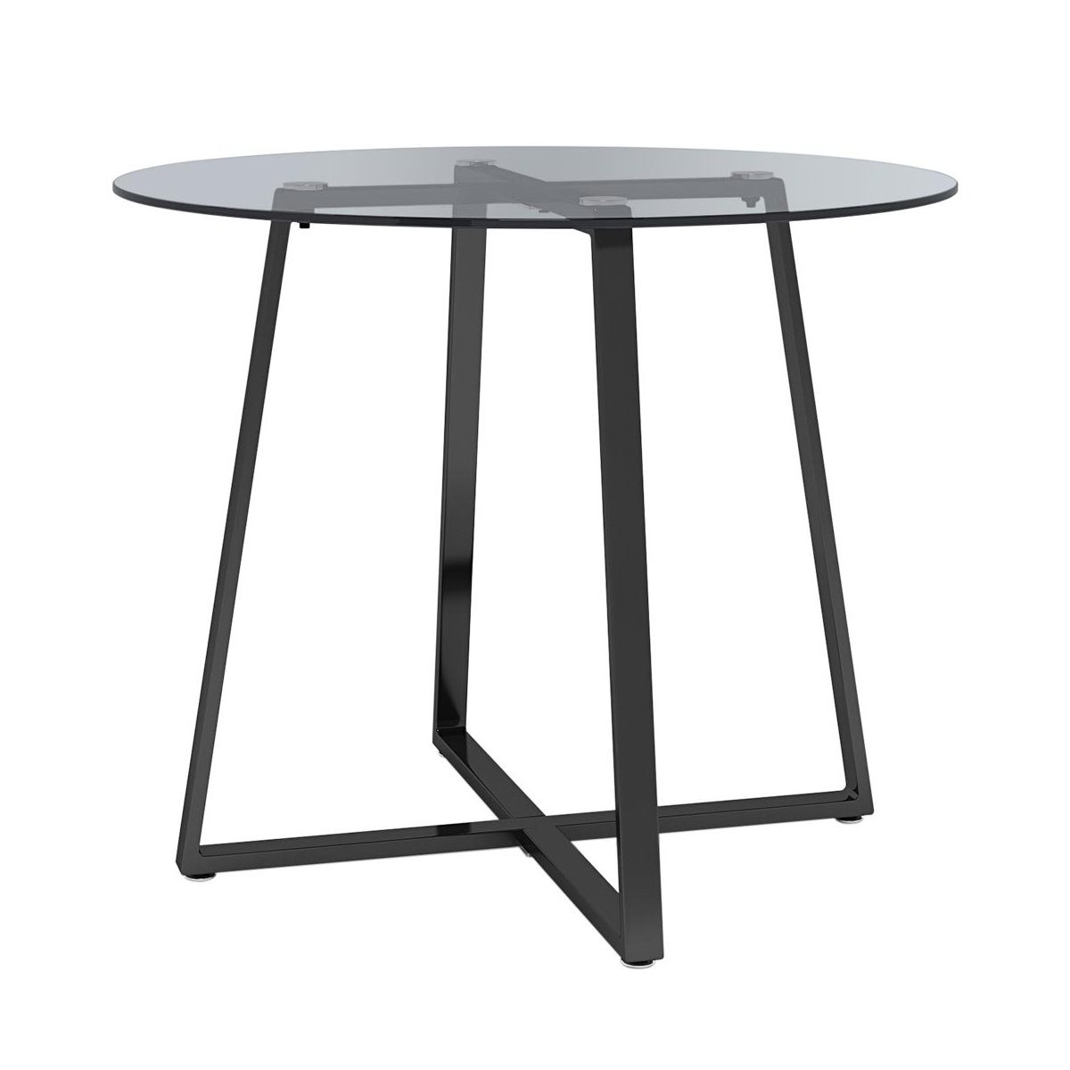 Metro Lane Modern Round Dining Table with Tempered Glass Top | Wayfair.ie