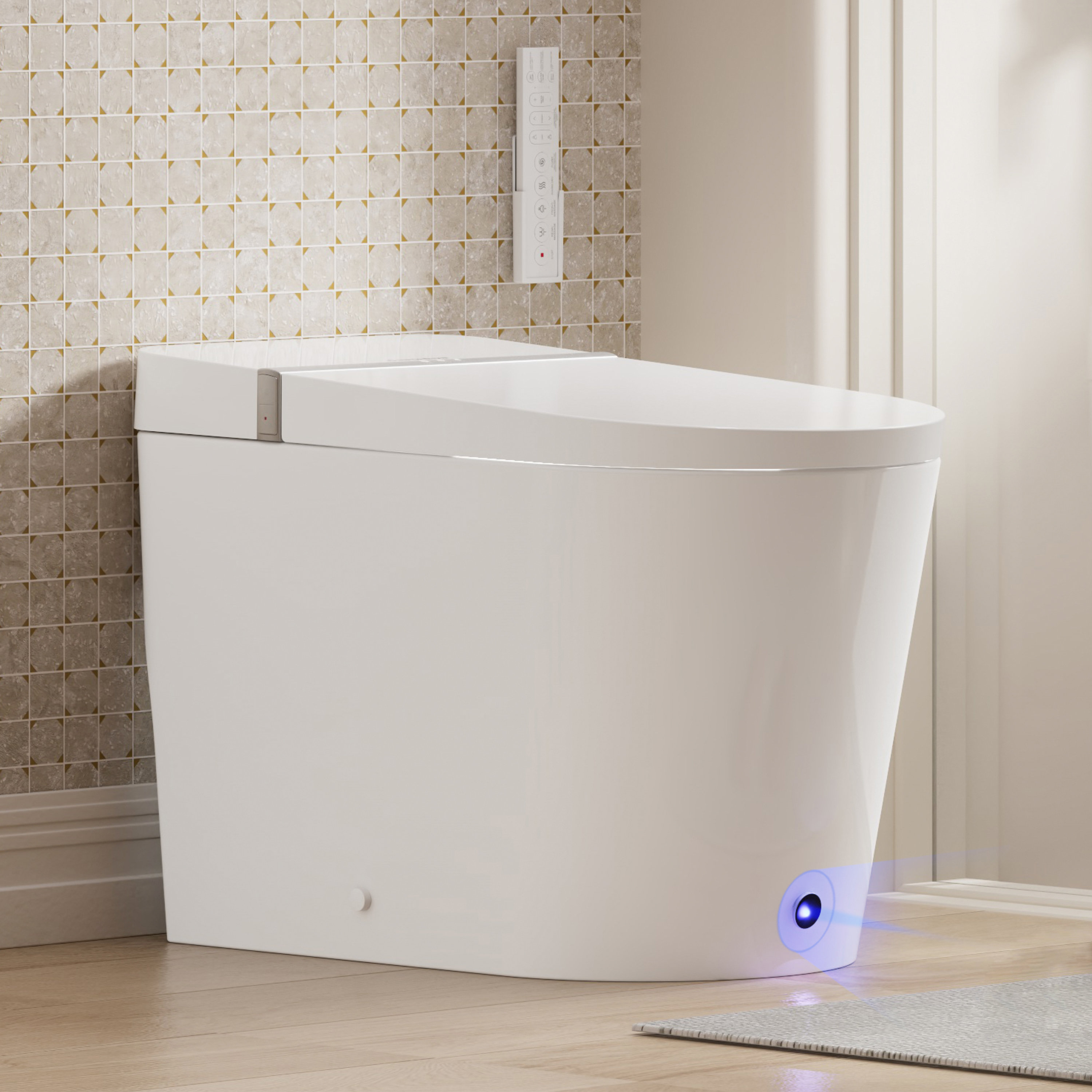 Casta Diva Modern Smart Toilet Elongated Bidet Toilet, Foot Sensor ...