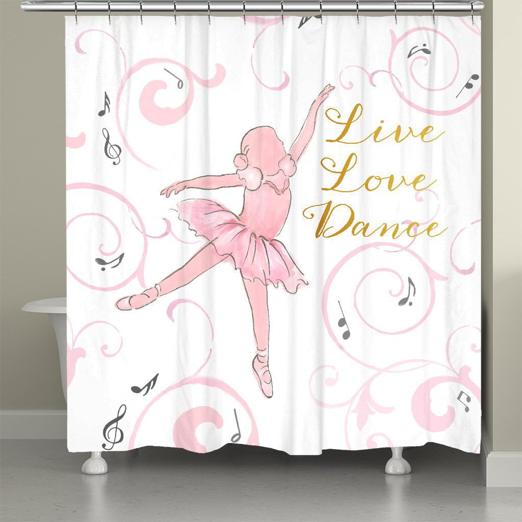 Gemma Violet Live Love Dance Ballet Shower Curtain | Wayfair
