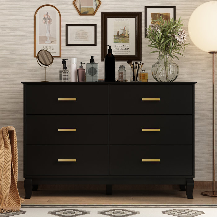 Winston Porter Ingvar 6 Drawer 47.2" W Double Dresser & Reviews | Wayfair
