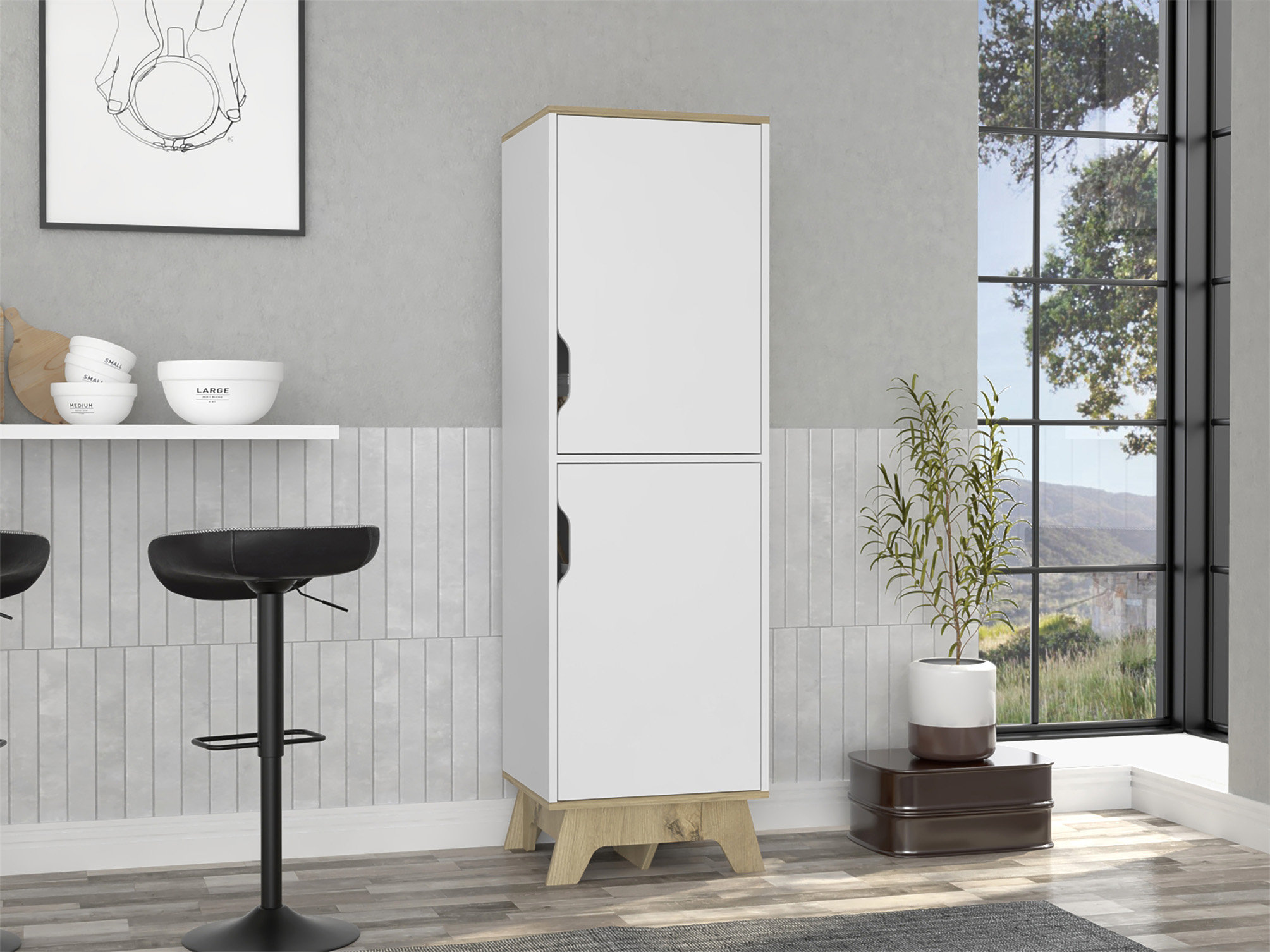 George Oliver Rutherford 2-Door Pantry Cabinet | Wayfair