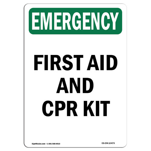 SignMission First Aid and CPR Kit Sign | Wayfair