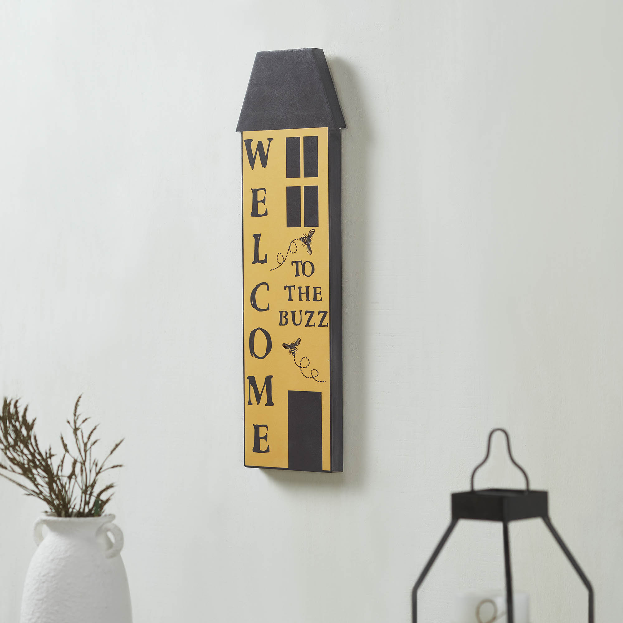 VHC Brands Buzzy Bees Welcome To The Buzz Saltbox House MDF Sign 23x7x1 ...
