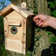 Callow Retail Cedar Bird Nest Box & Feeder with Colour Night Vision ...