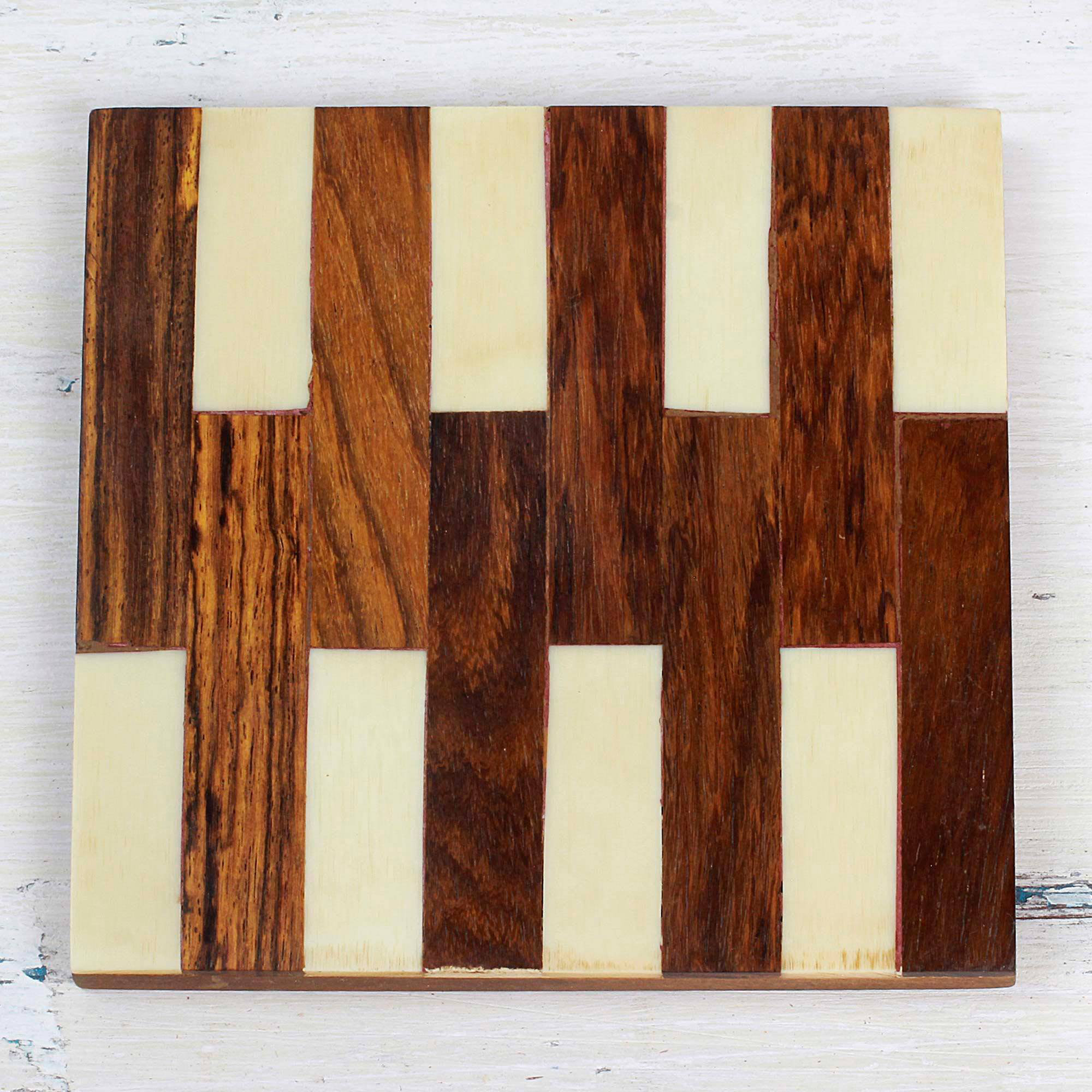 Corrigan Studio® Lattice Elegance Wood And Bone Coasters (Set Of 6 ...