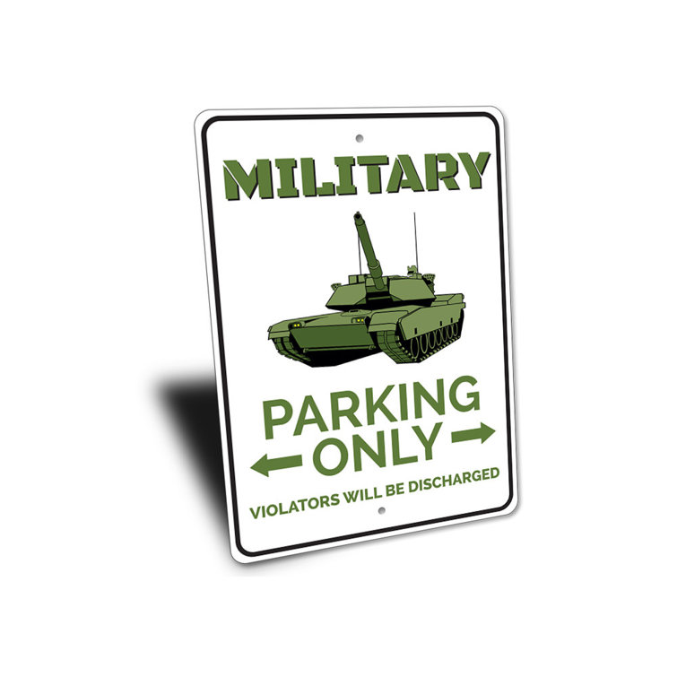 Lizton Sign Shop, Inc Military Parking Sign - Wayfair Canada