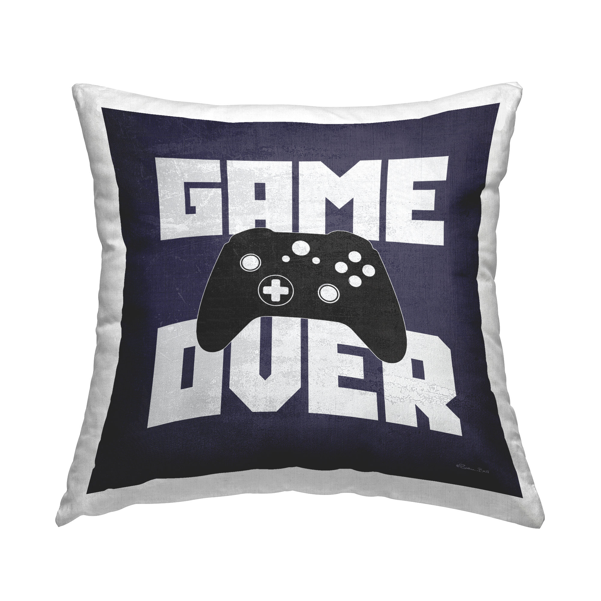 Stupell Industries Bold Game Over Controller Printed Throw Pillow ...