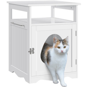 Archie & Oscar™ Hartlyn Cat Litter Box Enclosure Lockable Wooden Pet ...