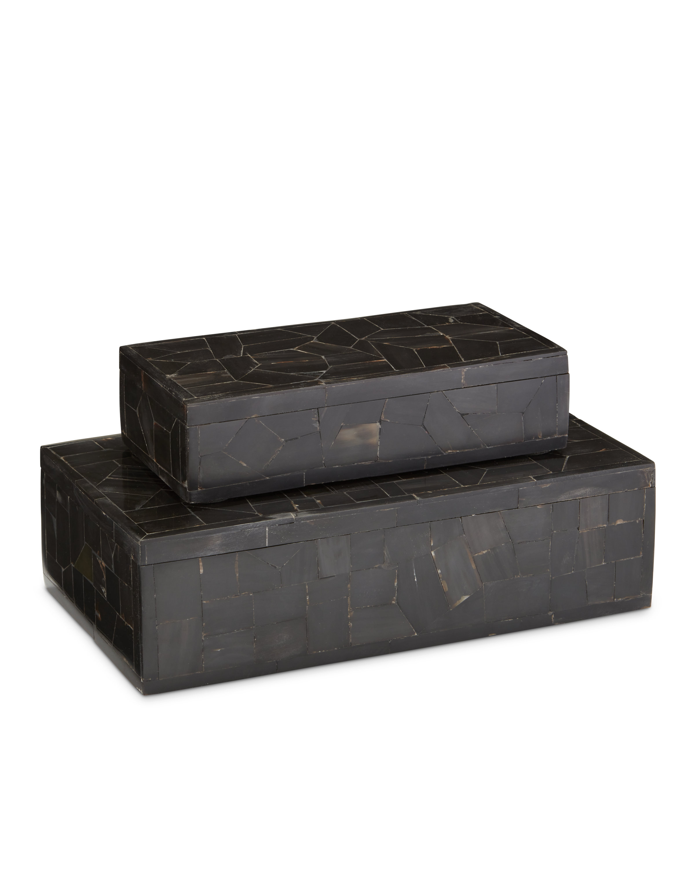 Currey & Company 2 Piece Bone Mosaic Decorative Box Set | Perigold