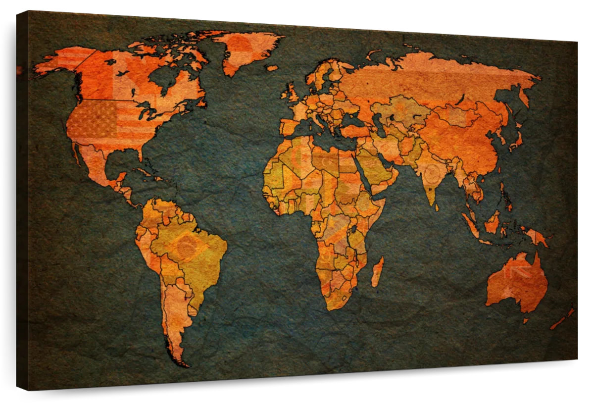 Elephant Stock Flags World Map - Wayfair Canada