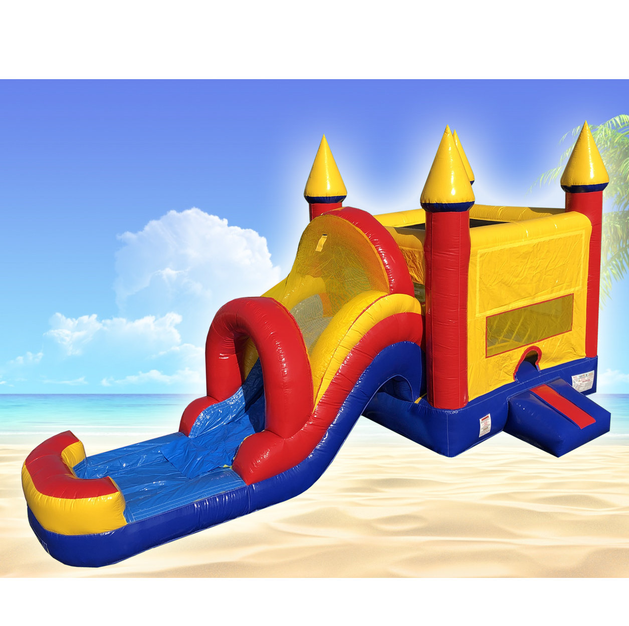 Jingo Jump 13' x 30' Inflatable Water Slide with Air Blower | Wayfair