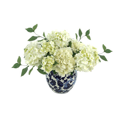 Creative Displays, Inc. Hydrangea Floral Arrangement In A Decorative ...