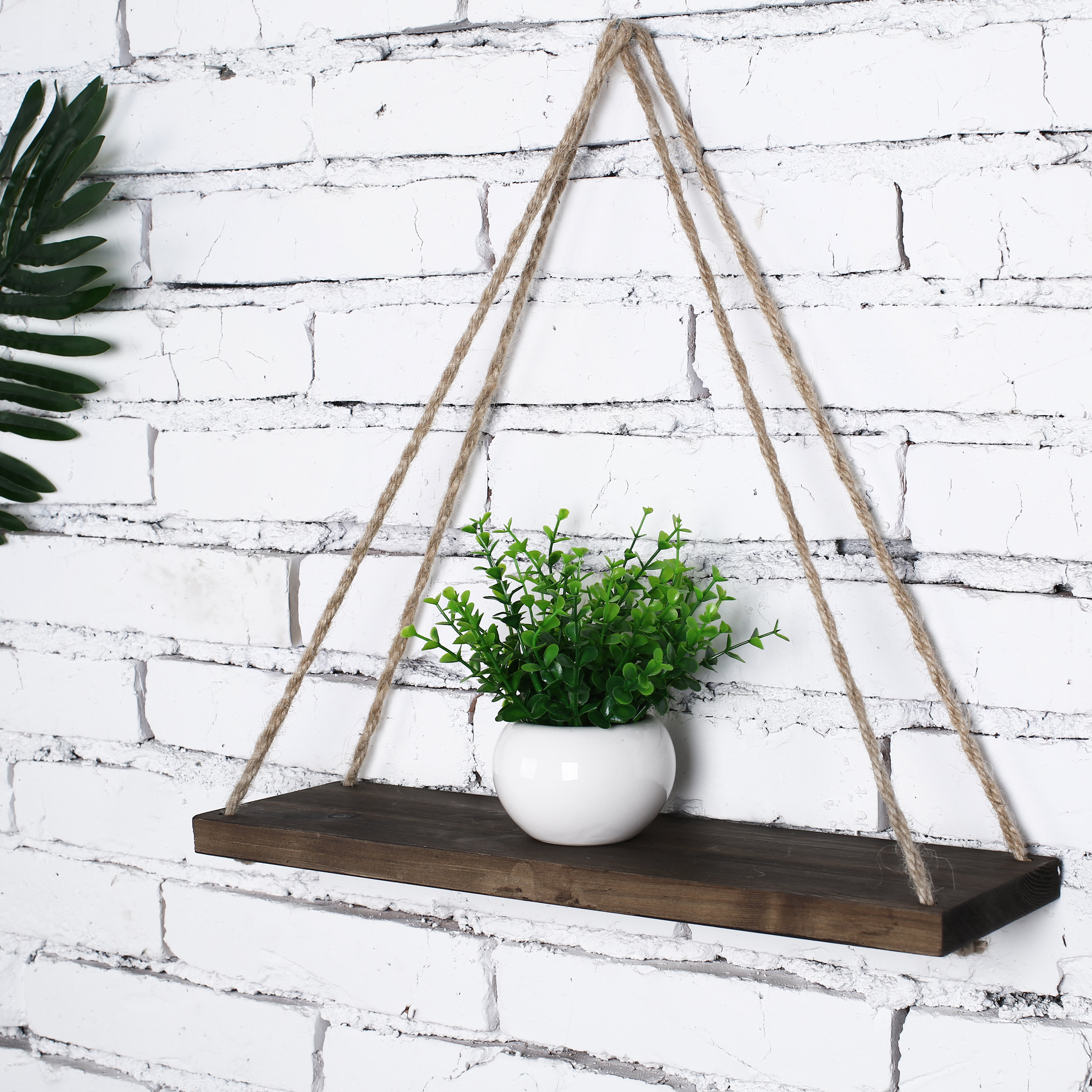 Ophelia & Co. Mcspadden 2 Piece Triangle Solid Wood Floating Shelf ...