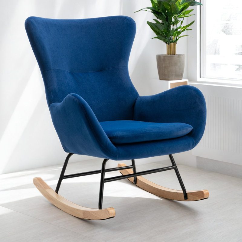 George Oliver Demeris Solid Wood Rocking Chair | Wayfair