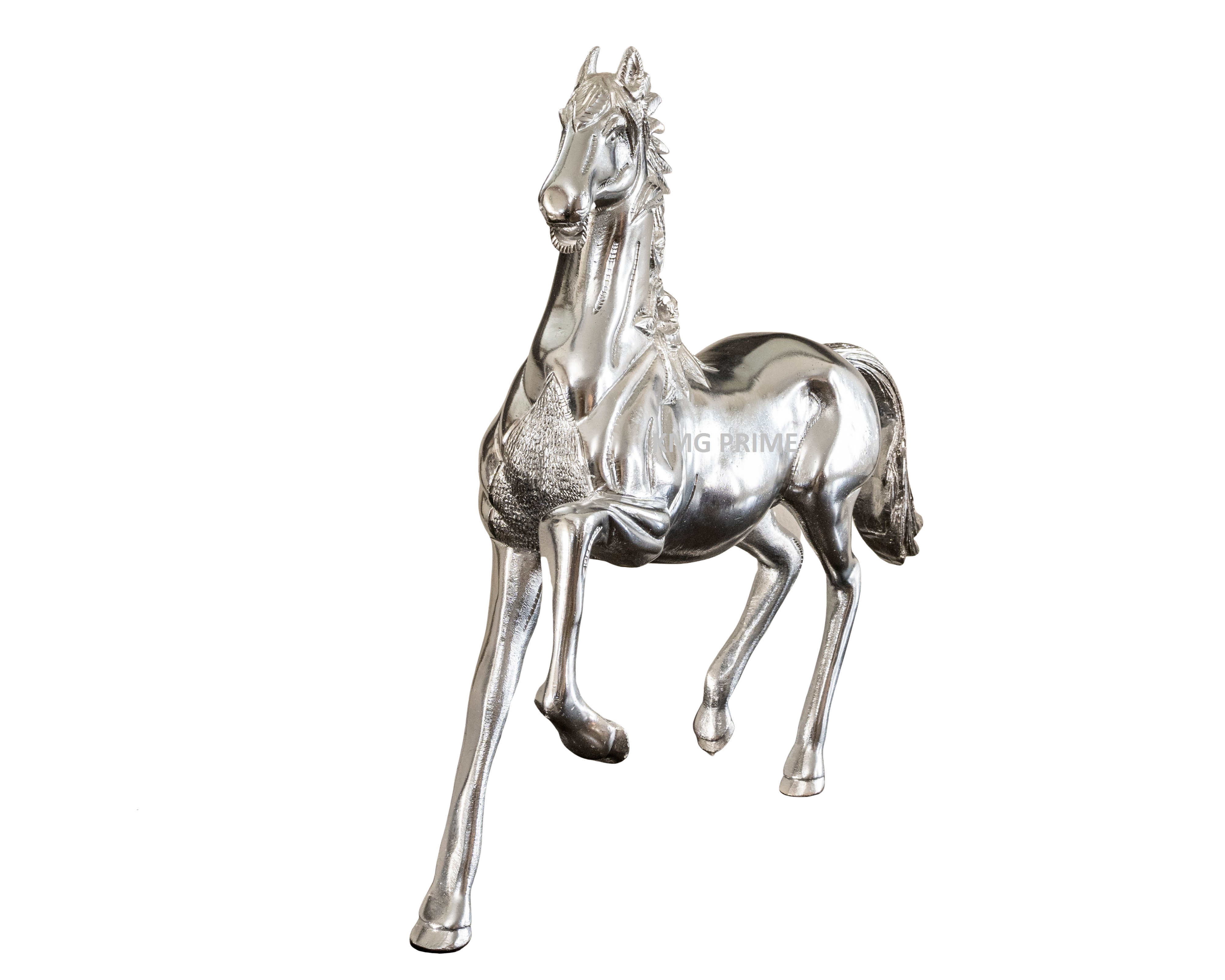 Union Rustic Apsel Horse Statue Hand Carved & Polished Solid Metal ...