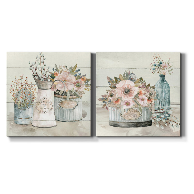 Laurel Foundry Modern Farmhouse " Shiplap Flower Market " 2 - Pieces on ...