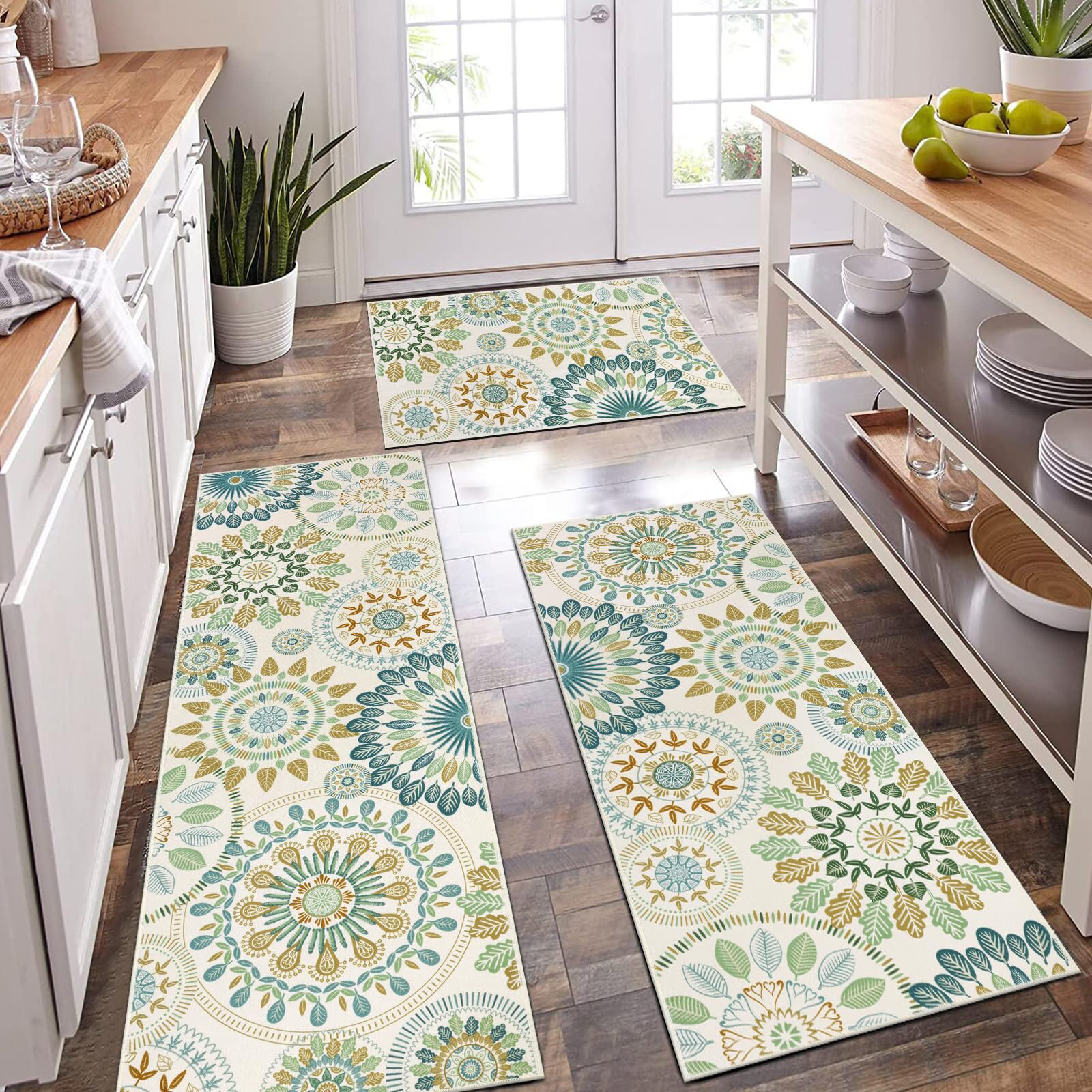 Bungalow Rose Ogburn Boho Kitchen Rugs, Farmhouse Kitchen Rugs and Mats ...