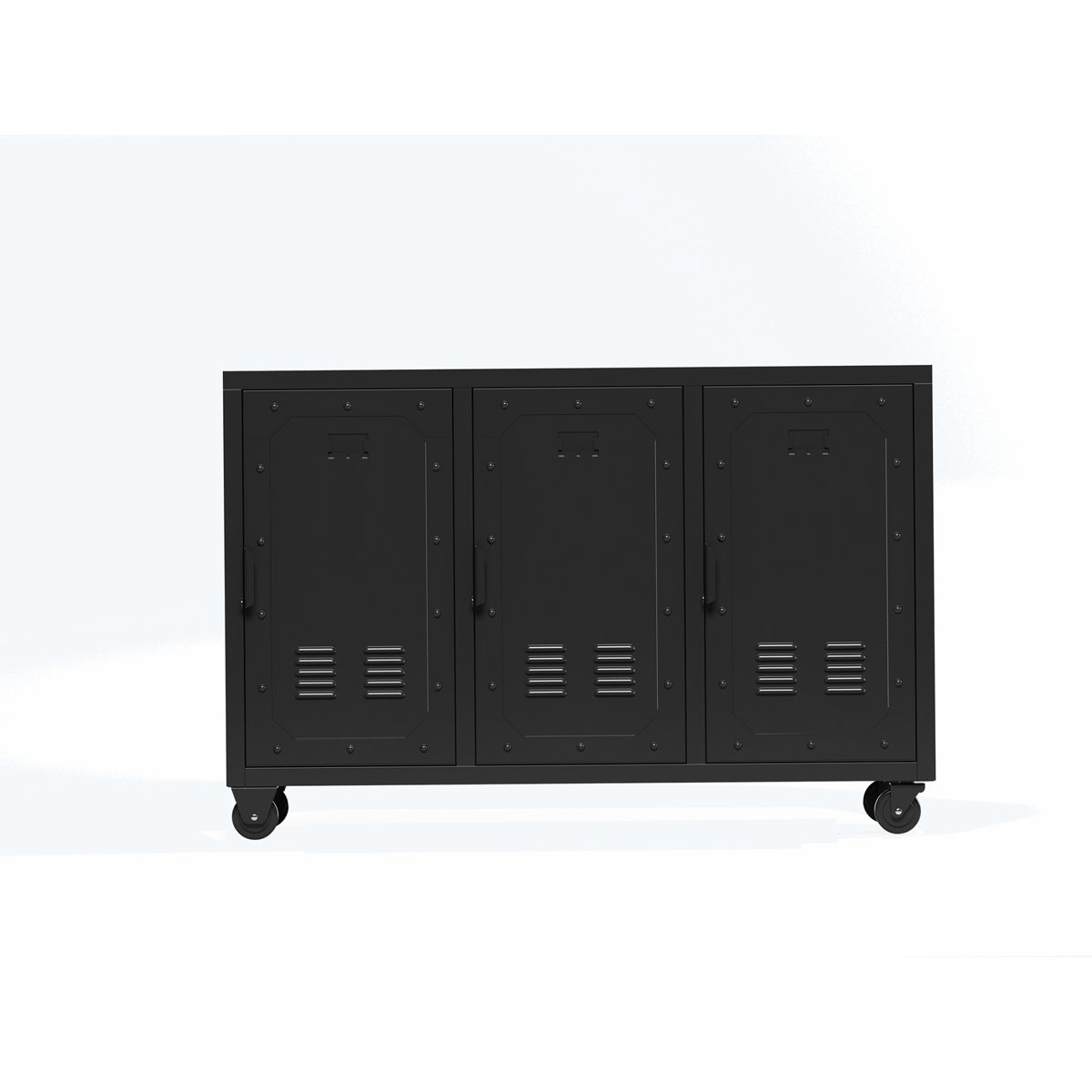 17 Stories Wydia Metal Storage Cabinet with Wheels, Garage Storage ...