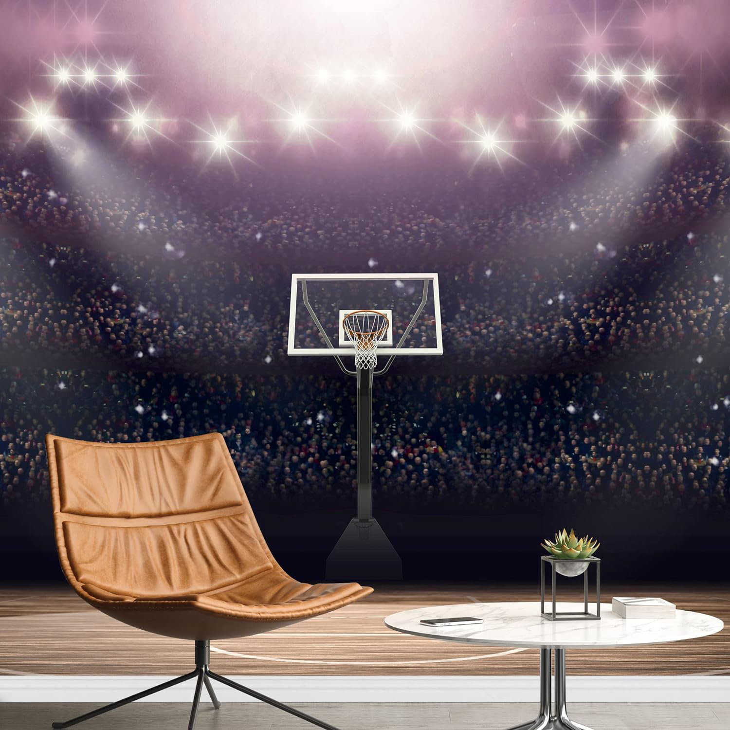 IDEA4WALL Vibrant Light Basketball Court Stadium Sports Athlete ...