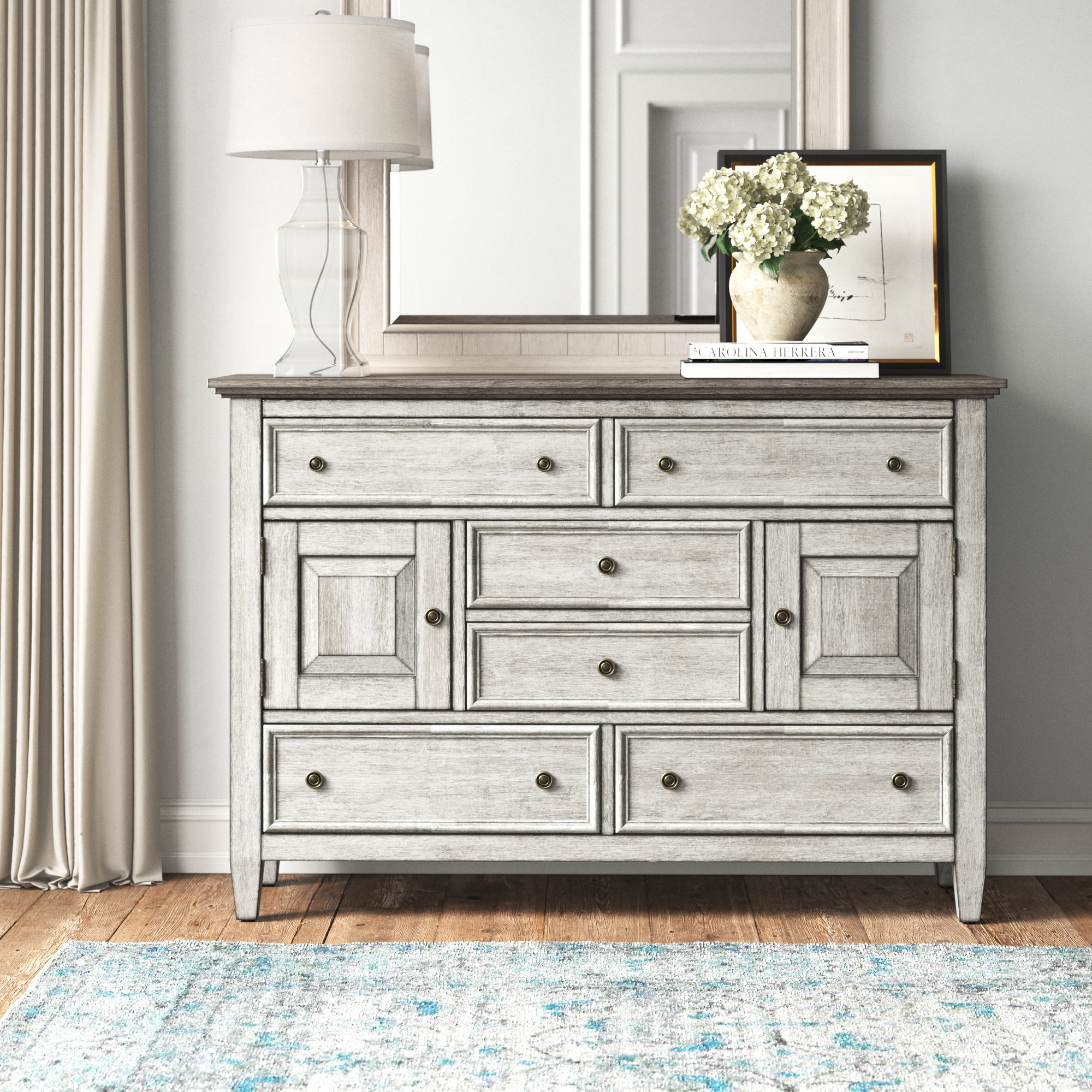 Kelly Clarkson Home Haylee 60'' W 2 Door 6 Drawer Dresser & Reviews ...