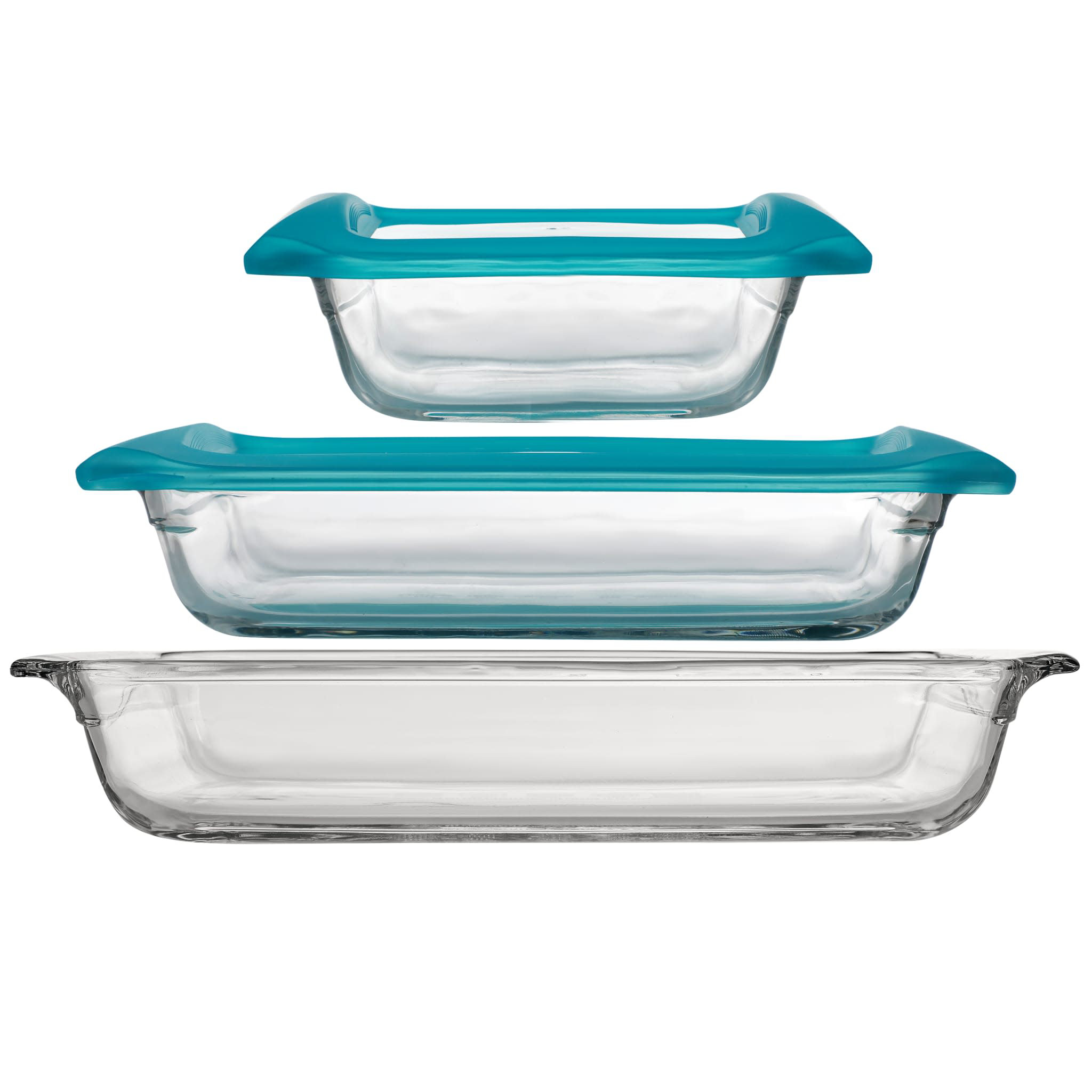 Libbey Bakers Premium 5-Piece Glass Bakeware Set, Includes 10x14, 9x13 ...