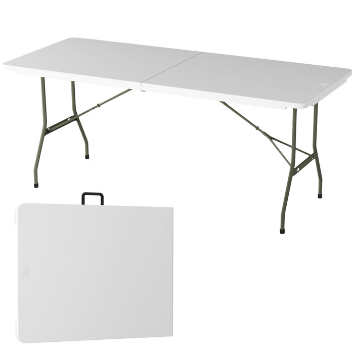 Lavish Home 71'' Plastic Rectangular Portable Folding Table & Reviews ...